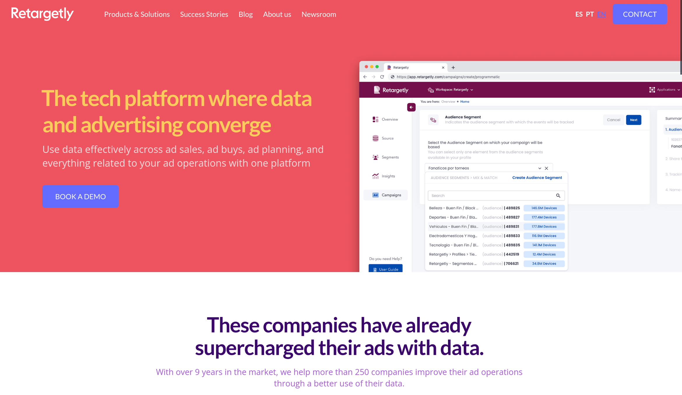 Implementación del Hub de Ventas, Marketing y Servicios para Retargetly